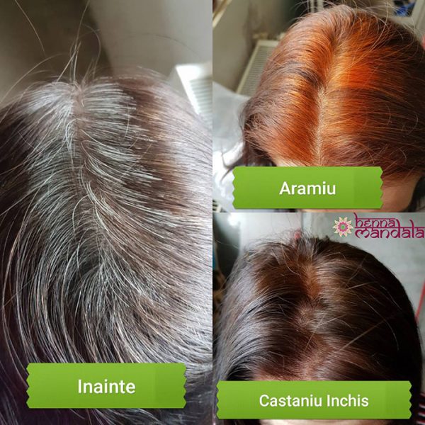 Vopsirea naturală a părului alb, cărunt, grizonat cu Henna Mandala